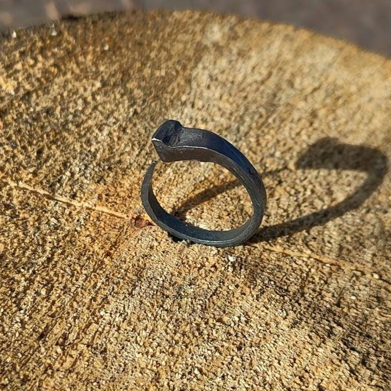 Silver Nail Ring Goth - Etsy