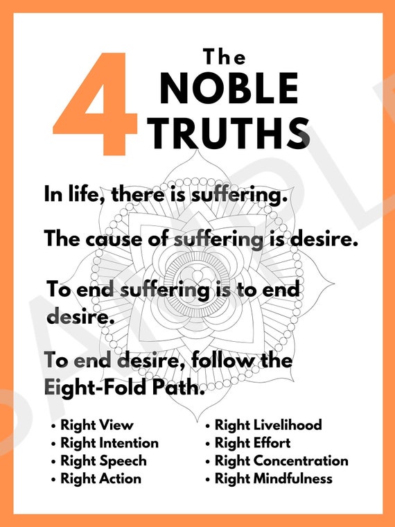 The Four Noble Truths Digital Download // Buddhism | Etsy