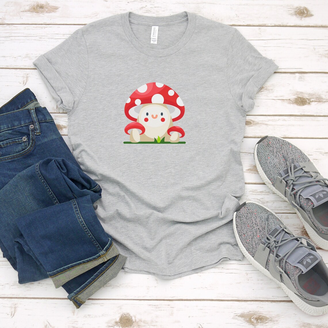 Cute Little Red Mushroom Shirt Cute Mushroom Shirt Nature - Etsy