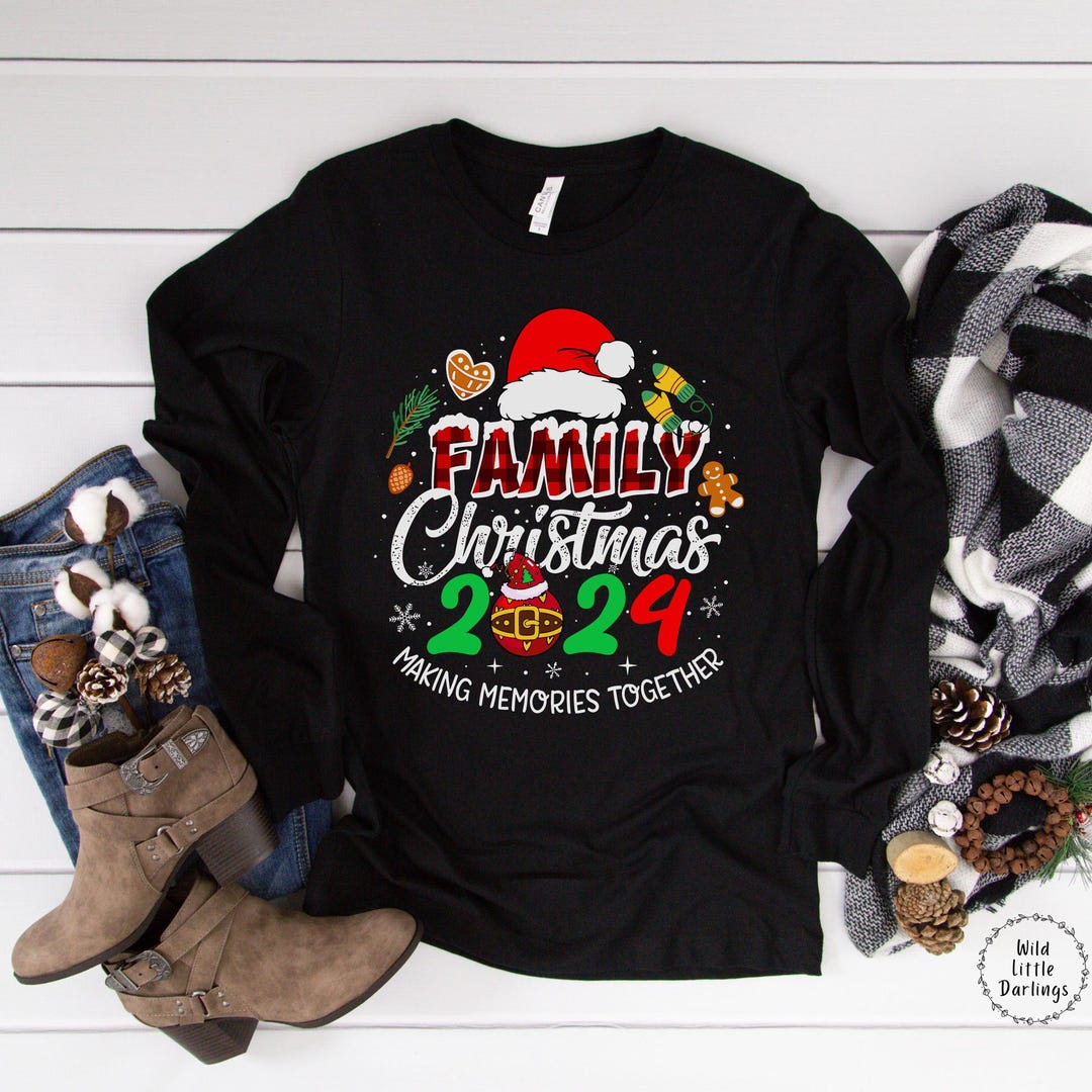 Family Christmas 2024 Long Sleeve Shirt, Holiday Long Sleeve Shirt ...