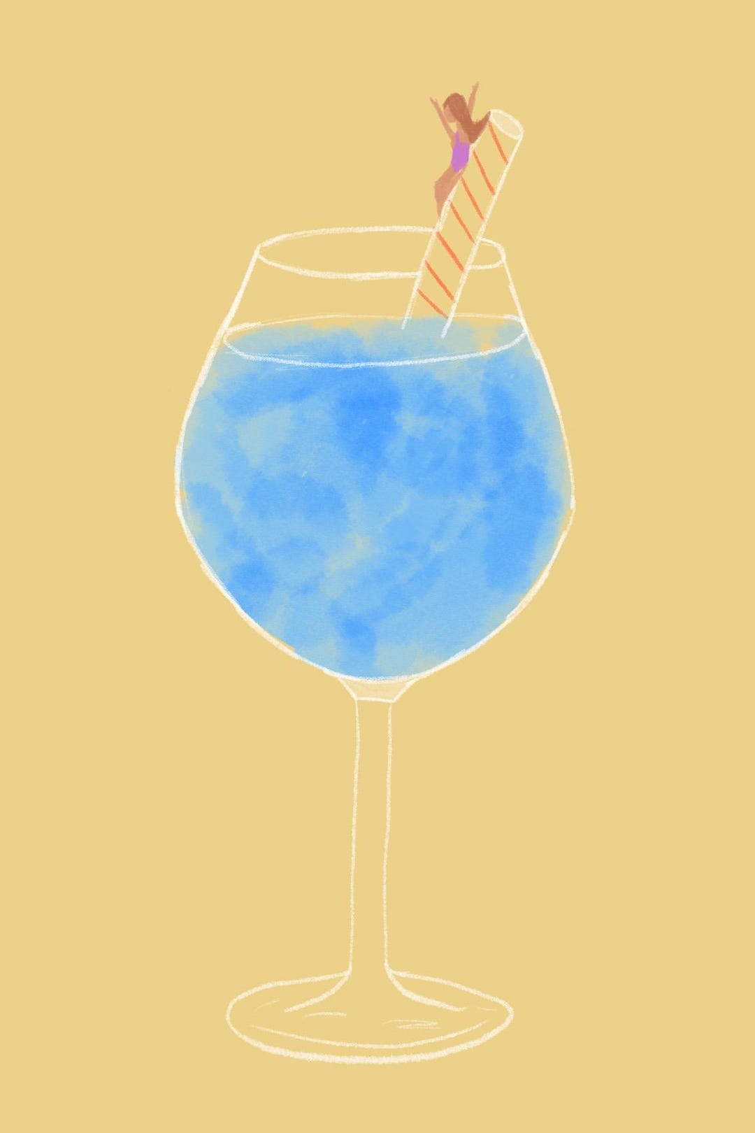 Hand Drawn Spritz Poster for Dorms, Apartment, Collage, Aesthetic ...