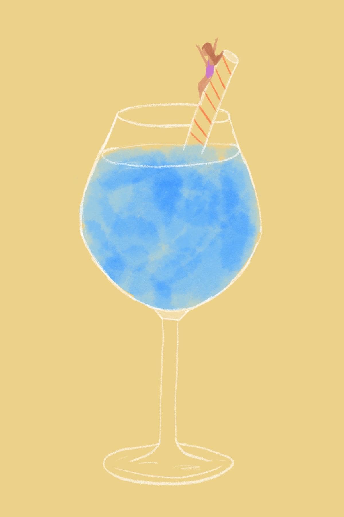 Hand Drawn Spritz Poster for Dorms, Apartment, Collage, Aesthetic ...