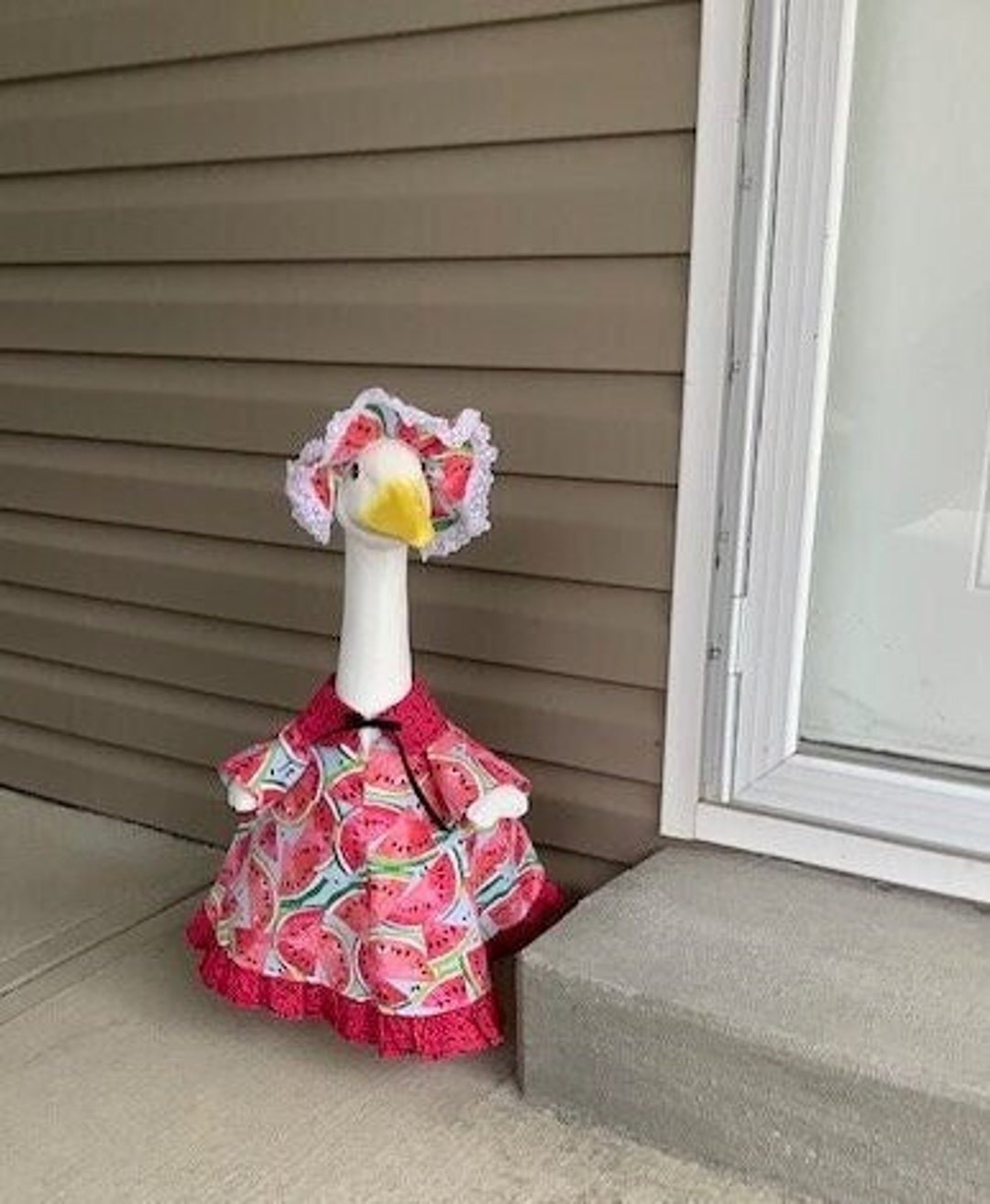 Porch Goose Outfit - "happy Watermelons Galore" Lawn Goose Outfit ...