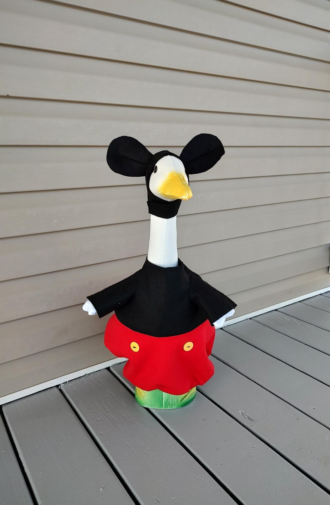 Handmade Mickey Mouse Goose Outfit – Lawn Goose Clothes (fits 23-25 ...