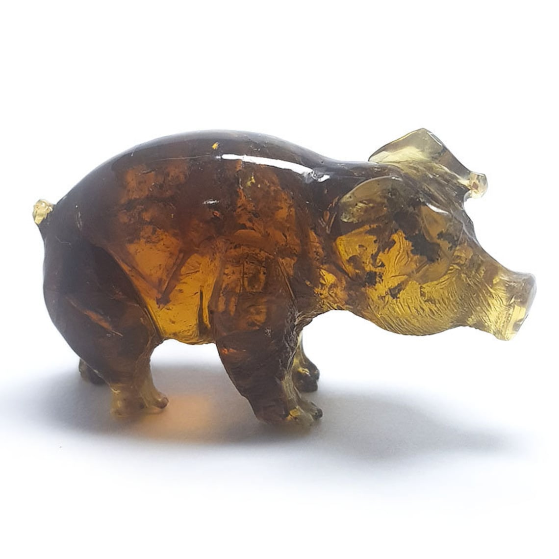 Natural Amber Pig Figurine Pifg Sculpture Amber Figurine Dominican ...