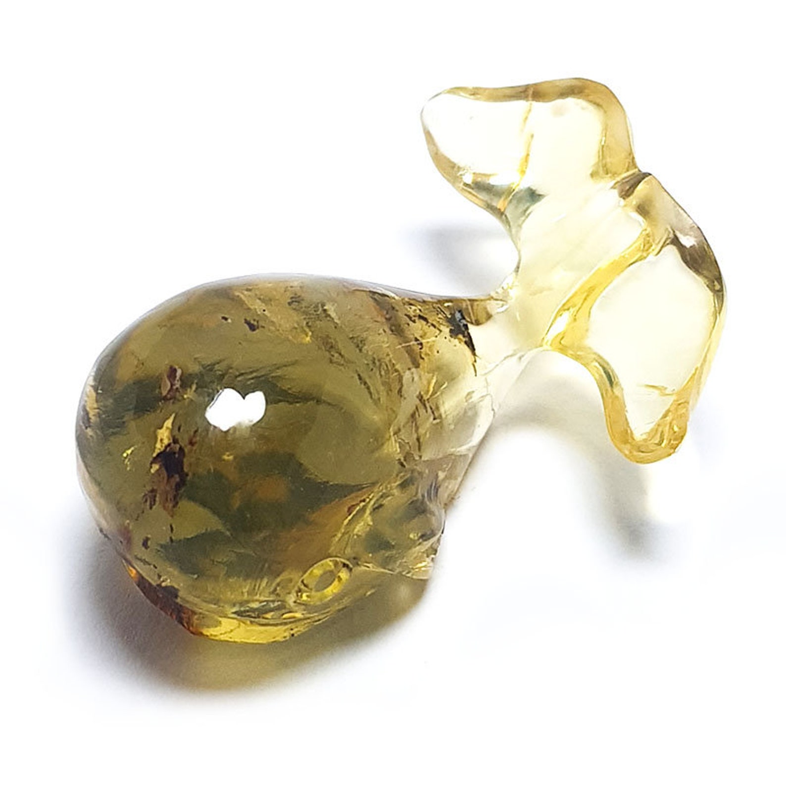 Excellent Whale Amber Figurine | Dominican Amber | Handcrafted Amber ...