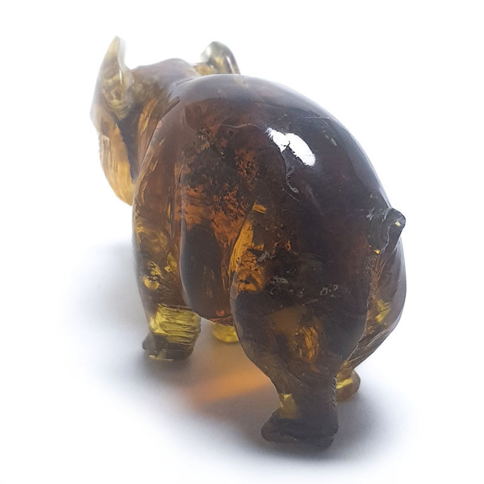 Natural Amber Pig Figurine Pifg Sculpture Amber Figurine Dominican ...