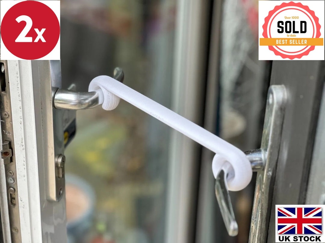 2 X Patio Door Breezer - French Door Stay Open Hook - Air Circulation ...
