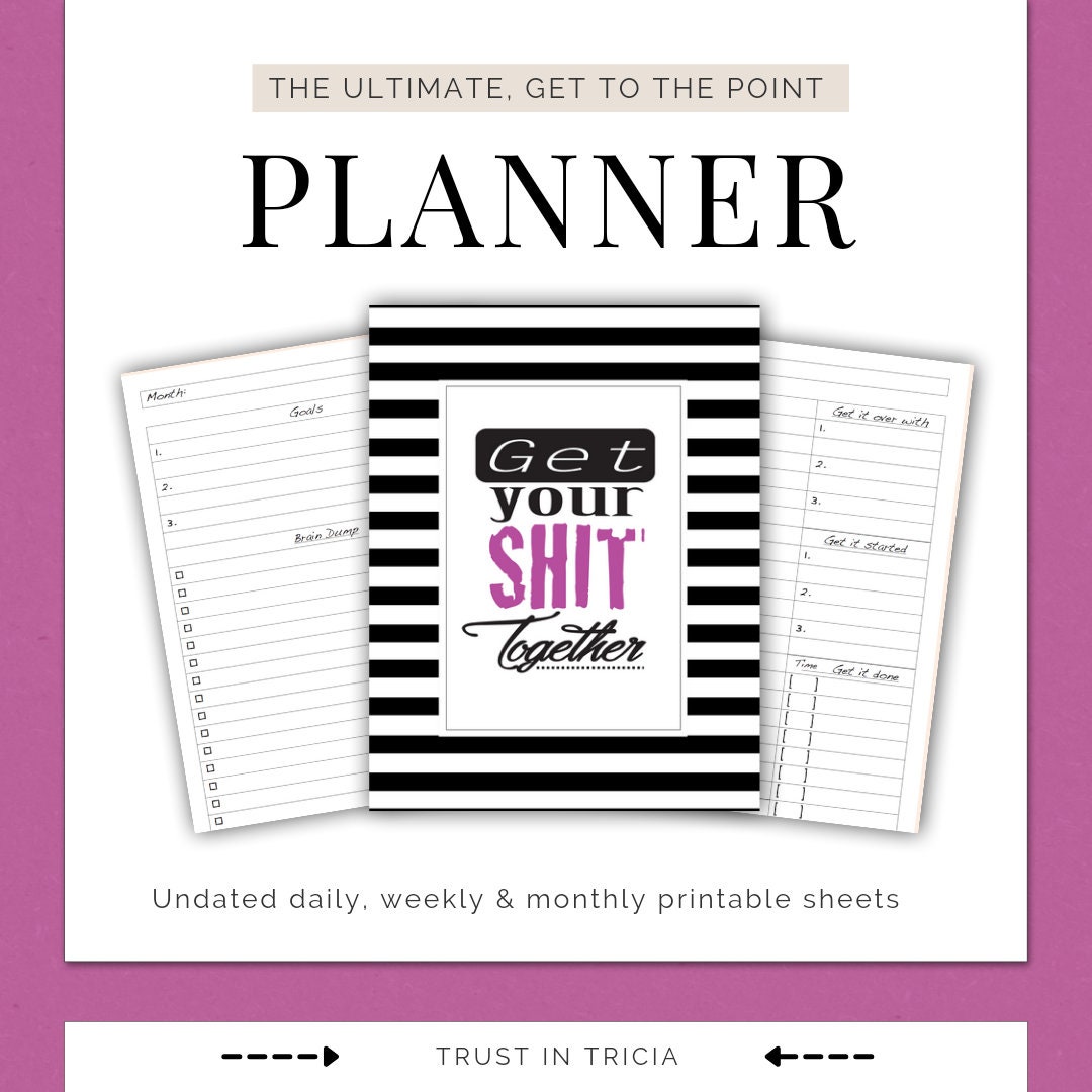 Get Your Sh*t Together Printable and Digital Planner - Etsy