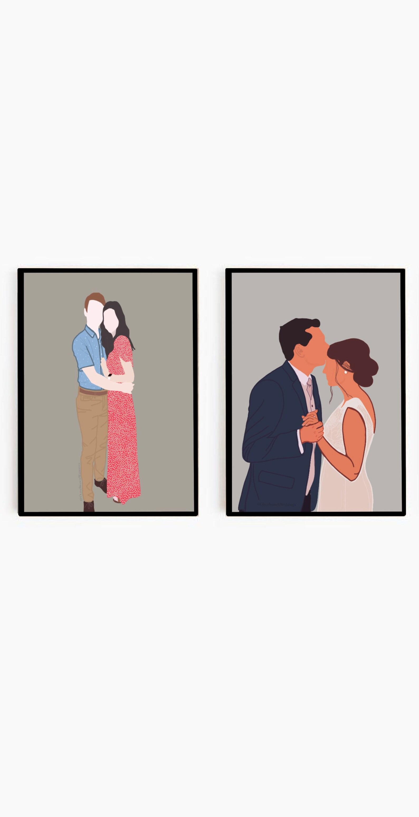 Custom Illustrated PortraitFrame | Etsy
