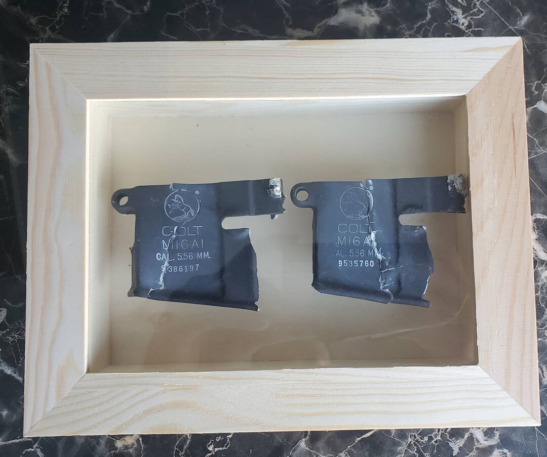 Trench Art Shadow Box With Demil Colt M16A1 Pieces - Etsy