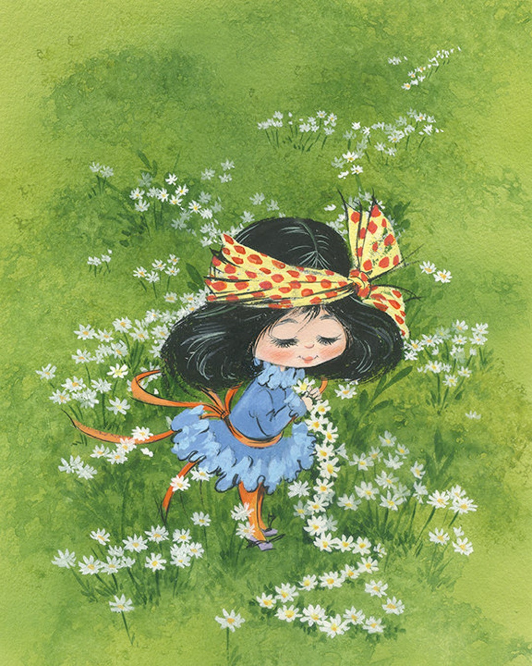 Daisy Chain Print – Kitsch 60s Girl Art (digital Download) - Etsy