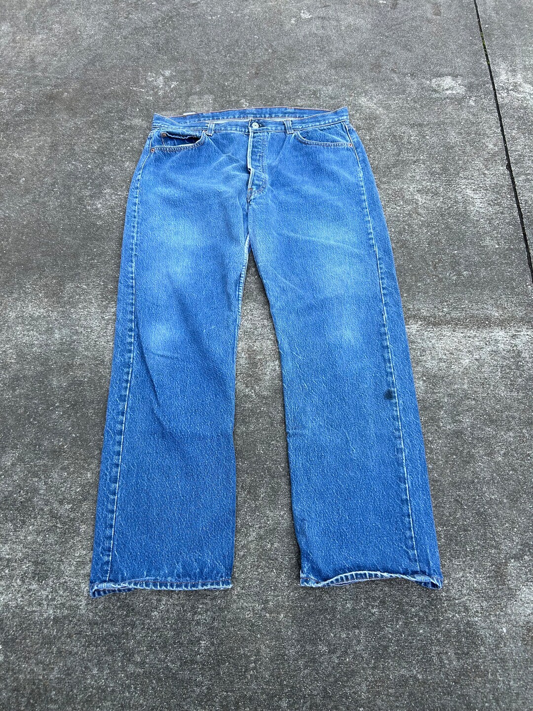 Vintage 80s Levi’s 501 Button Fly 36x30(40x34) 100% Cotton Denim Jeans ...