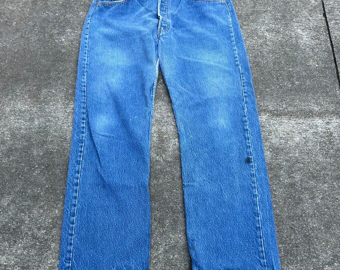 Vintage 80s Levi’s 501 Button Fly 36x30(40x34) 100% Cotton Denim Jeans ...