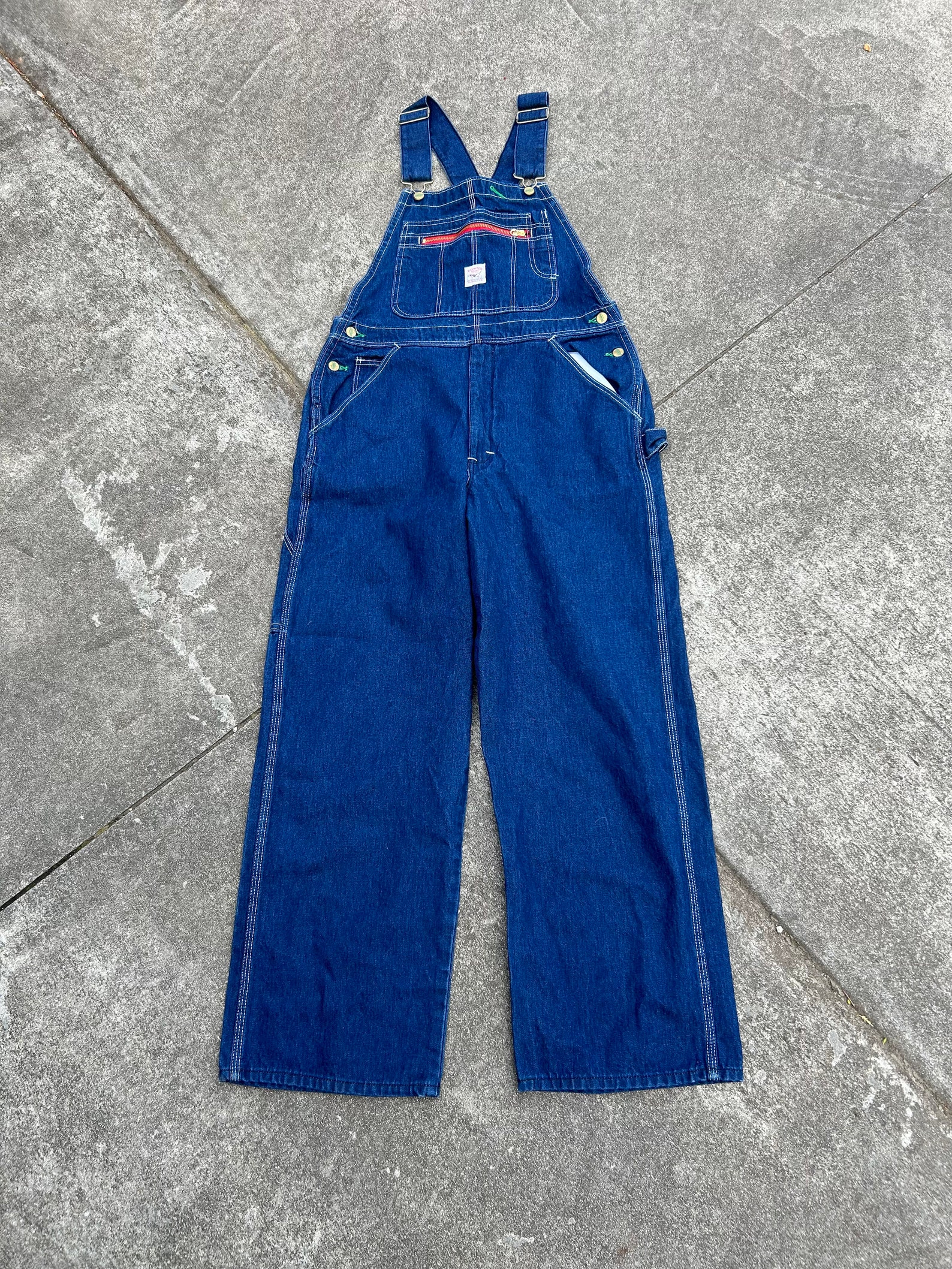 Pointer Brand Low Back Denim Overalls 30x29tag 34x30 Adjustable ...