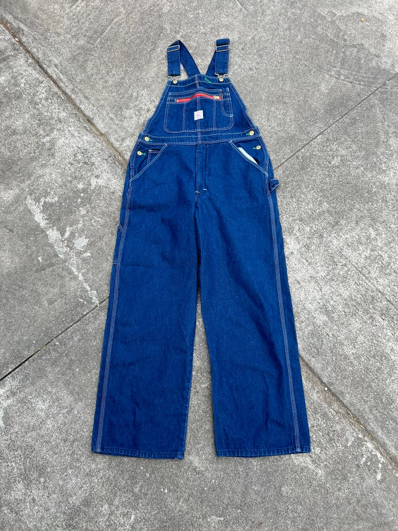 Pointer Brand Low Back Denim Overalls 30x29tag 34x30 Adjustable ...