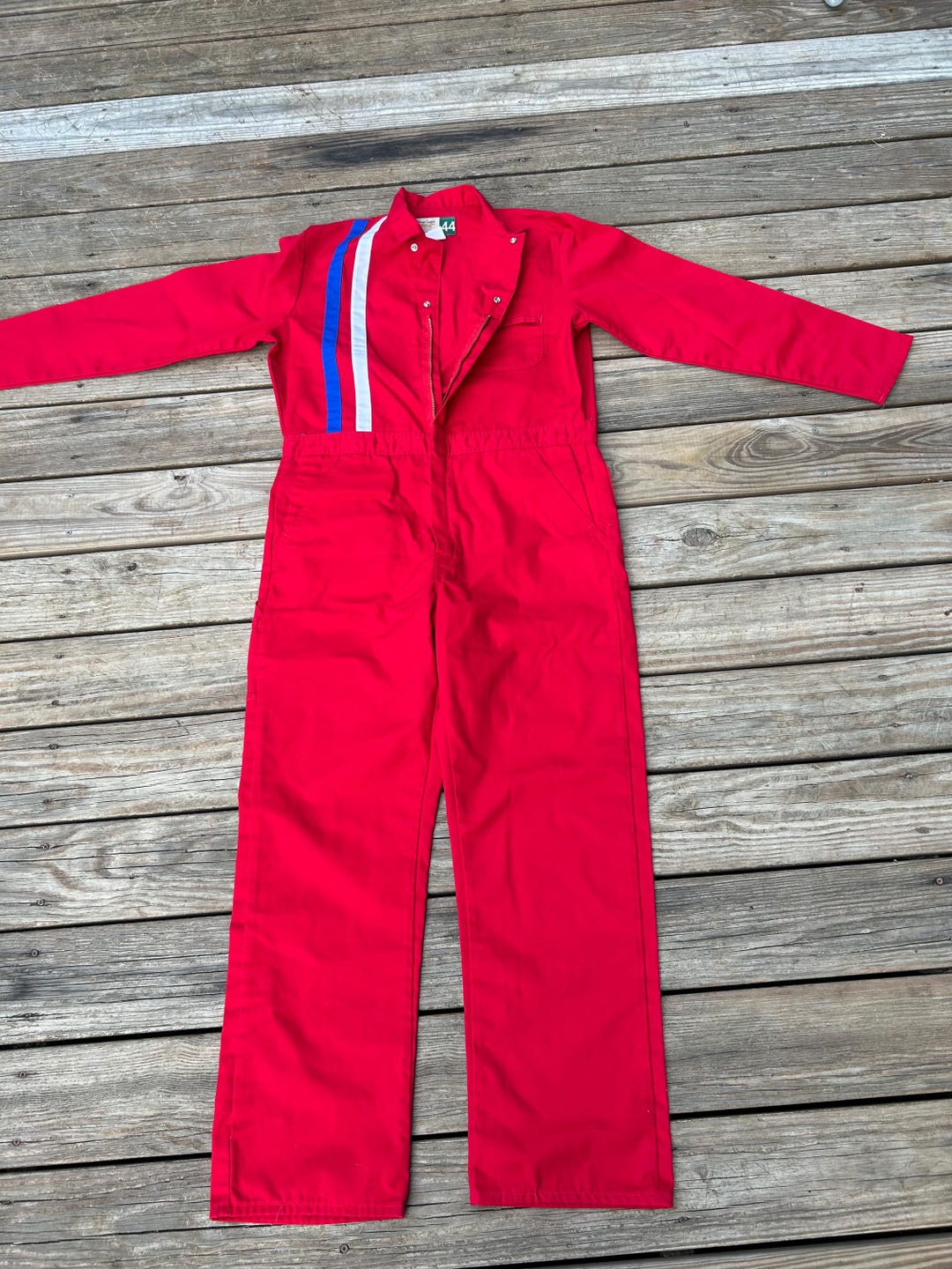 Vintage Red Wearguard Coveralls 40x30 With White and Blue Stripes ...