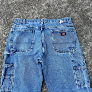Dickies 35x31(tag 36x32) Double Front 100% Cotton Denim Work Jeans ...