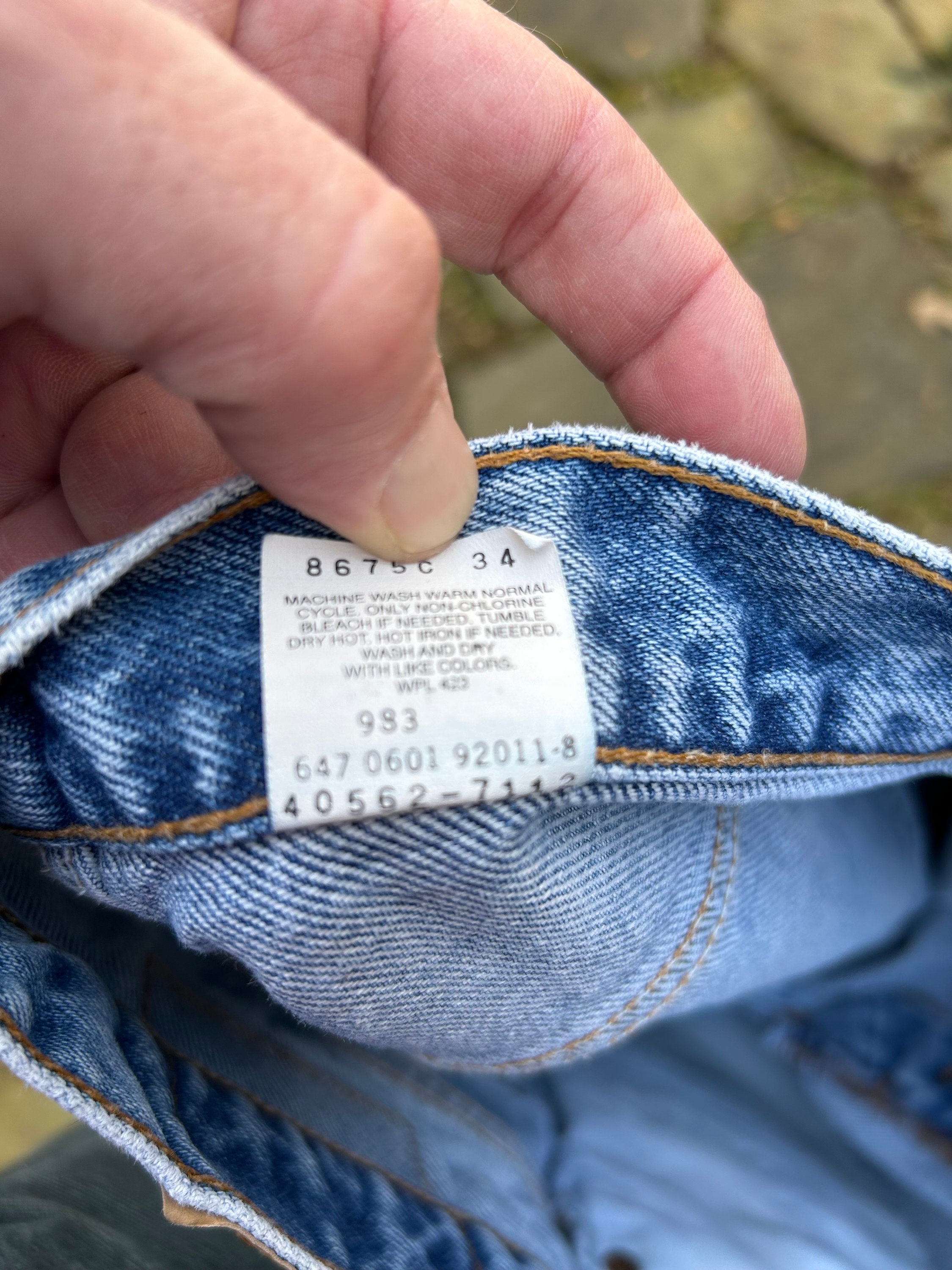 Vintage Levis 560 32x29 Loose Fit Tapered Leg tag 34x29 100% Cotton ...