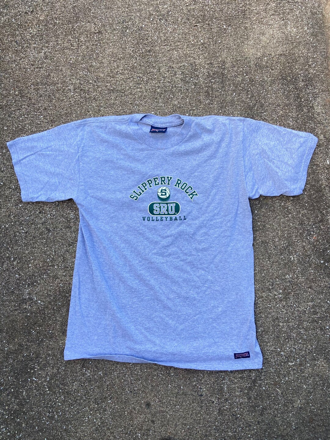 Vintage Jansport Medium Grey T-shirt. 90/10 Cotton Polyester Blend ...
