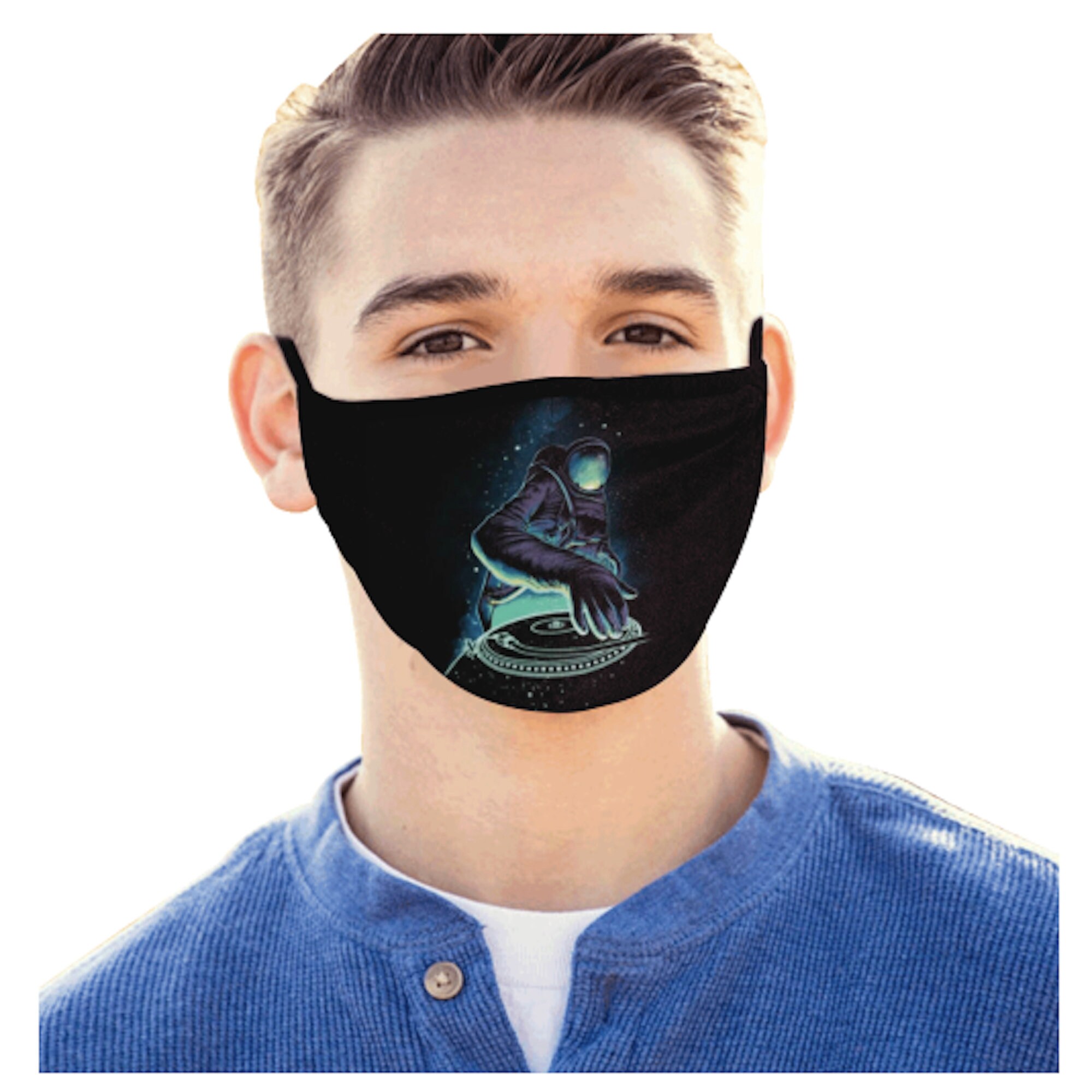 Dj Moon Face Maskedm Face Mask Custom Dust Mask Edm Dust - Etsy