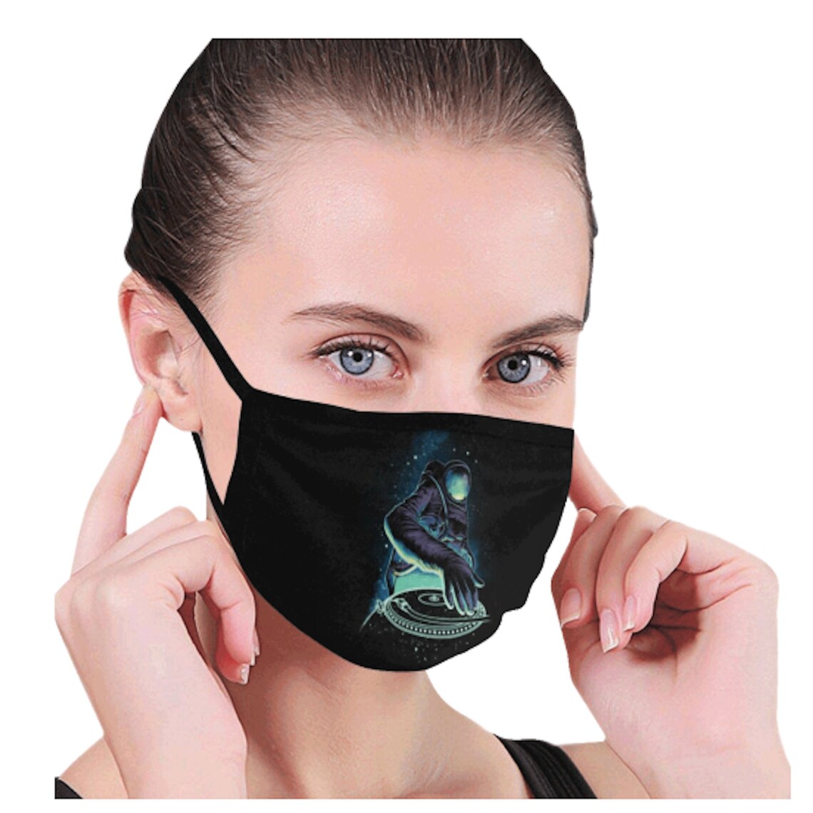 Dj Moon Face Maskedm Face Mask Custom Dust Mask Edm Dust - Etsy