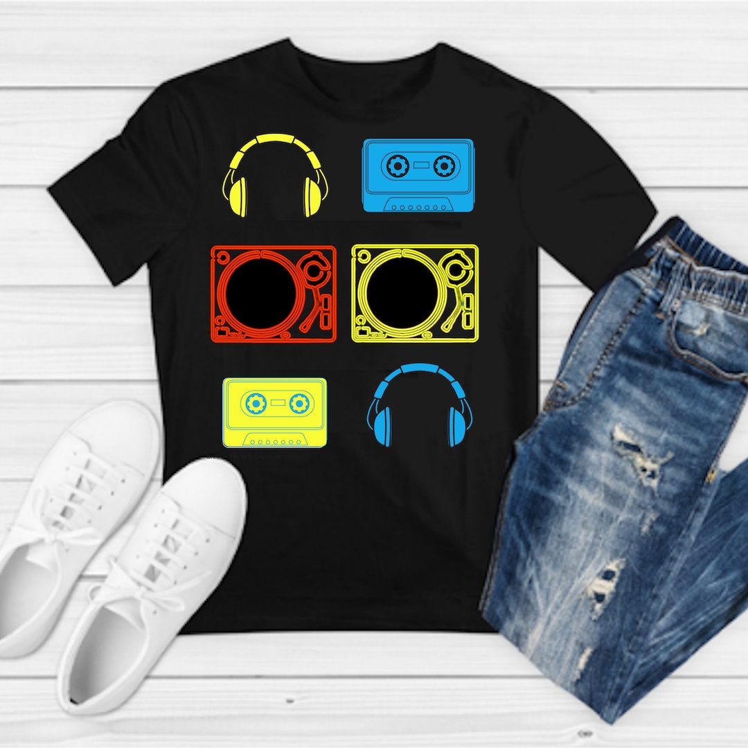 Dj T-shirt Custom Techno House Rave Progressive Rap Hip Hop - Etsy