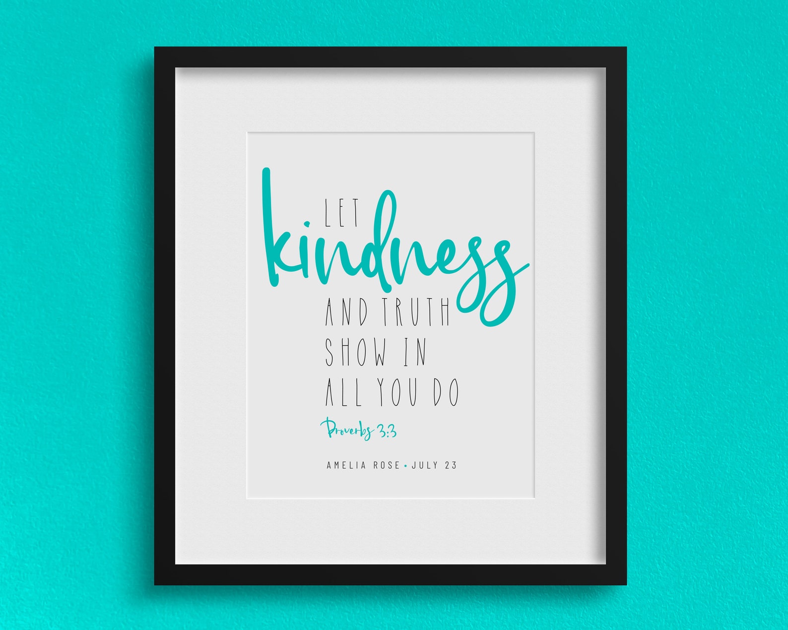 KINDNESS Bible Verse Wall Art Personalized Christian Gift - Etsy