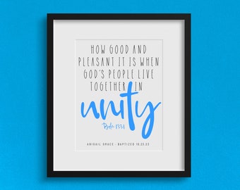 Psalm 133 Wall Art - Etsy