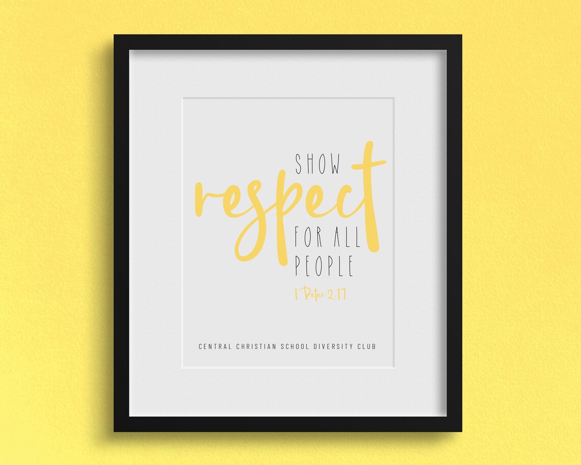 RESPECT Bible Verse Wall Art Personalized Christian Gift 1 - Etsy