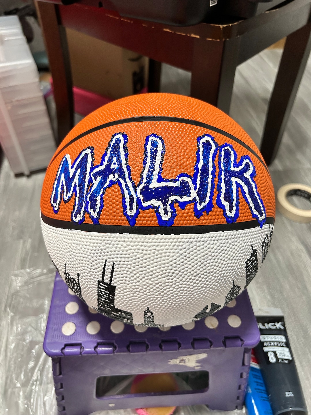 Custom Hand Painted Basketball - Personalized Graffiti Name or Name ...