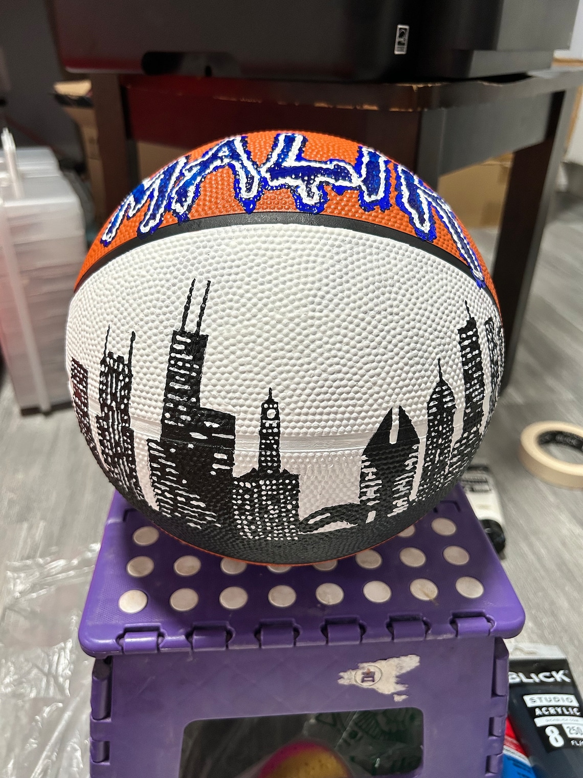Custom Hand Painted Basketball - Personalized Graffiti Name or Name ...