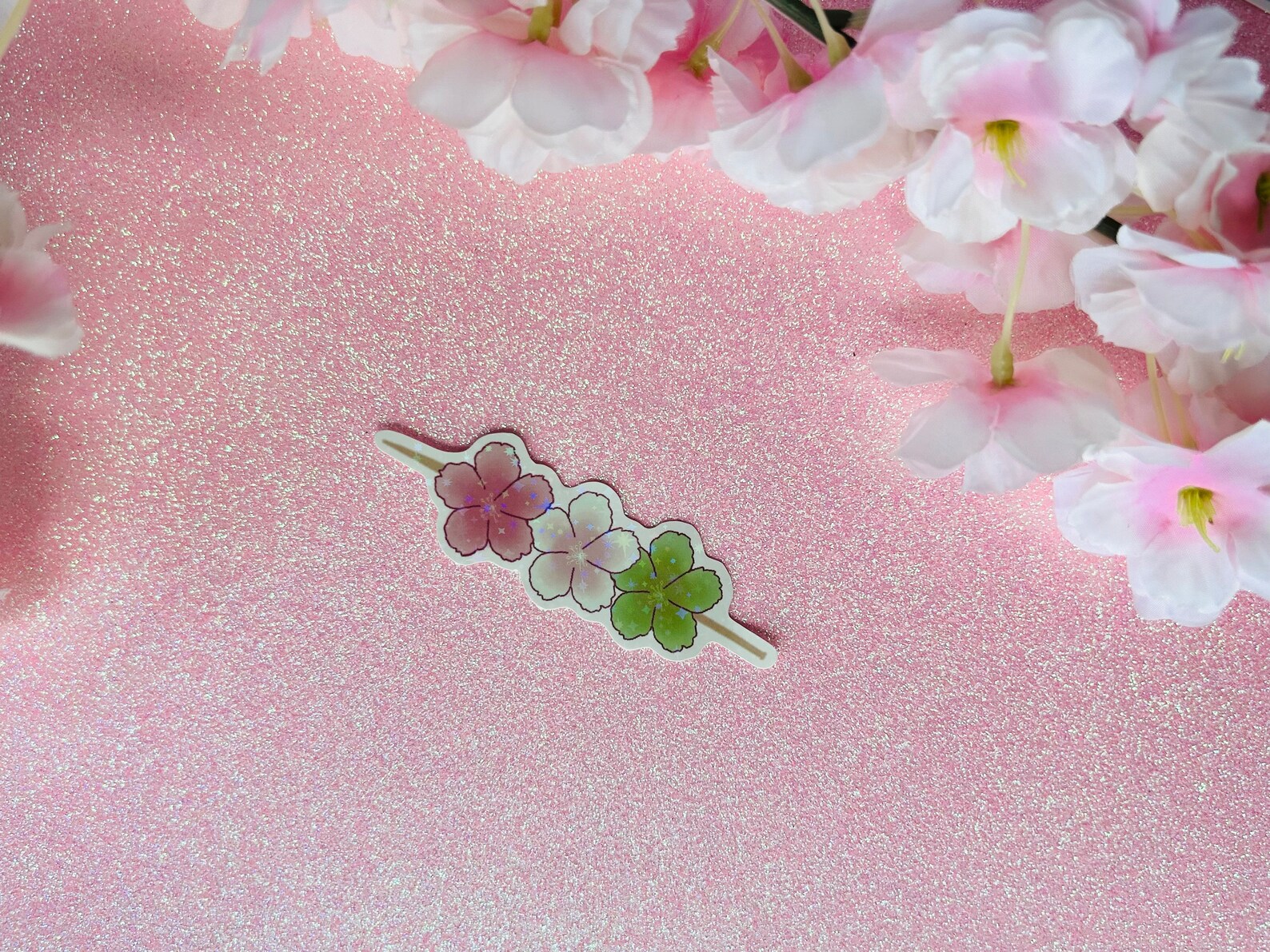 Sakura Dango Vinyl Sticker | Laptop Sticker | Water Bottle Sticker ...