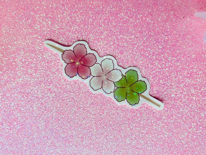 Sakura Dango Vinyl Sticker | Laptop Sticker | Water Bottle Sticker ...