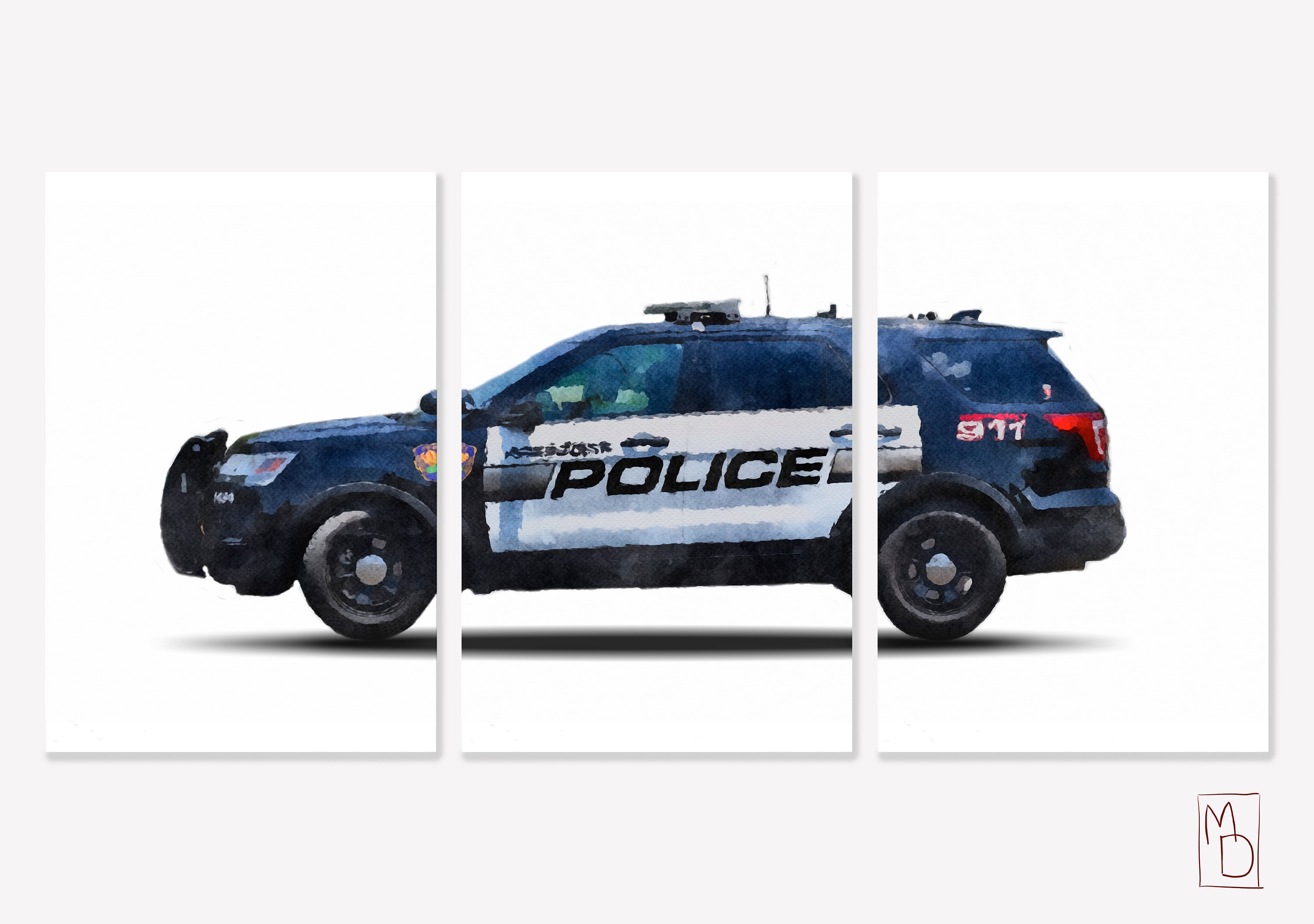 Police Car Outline Side