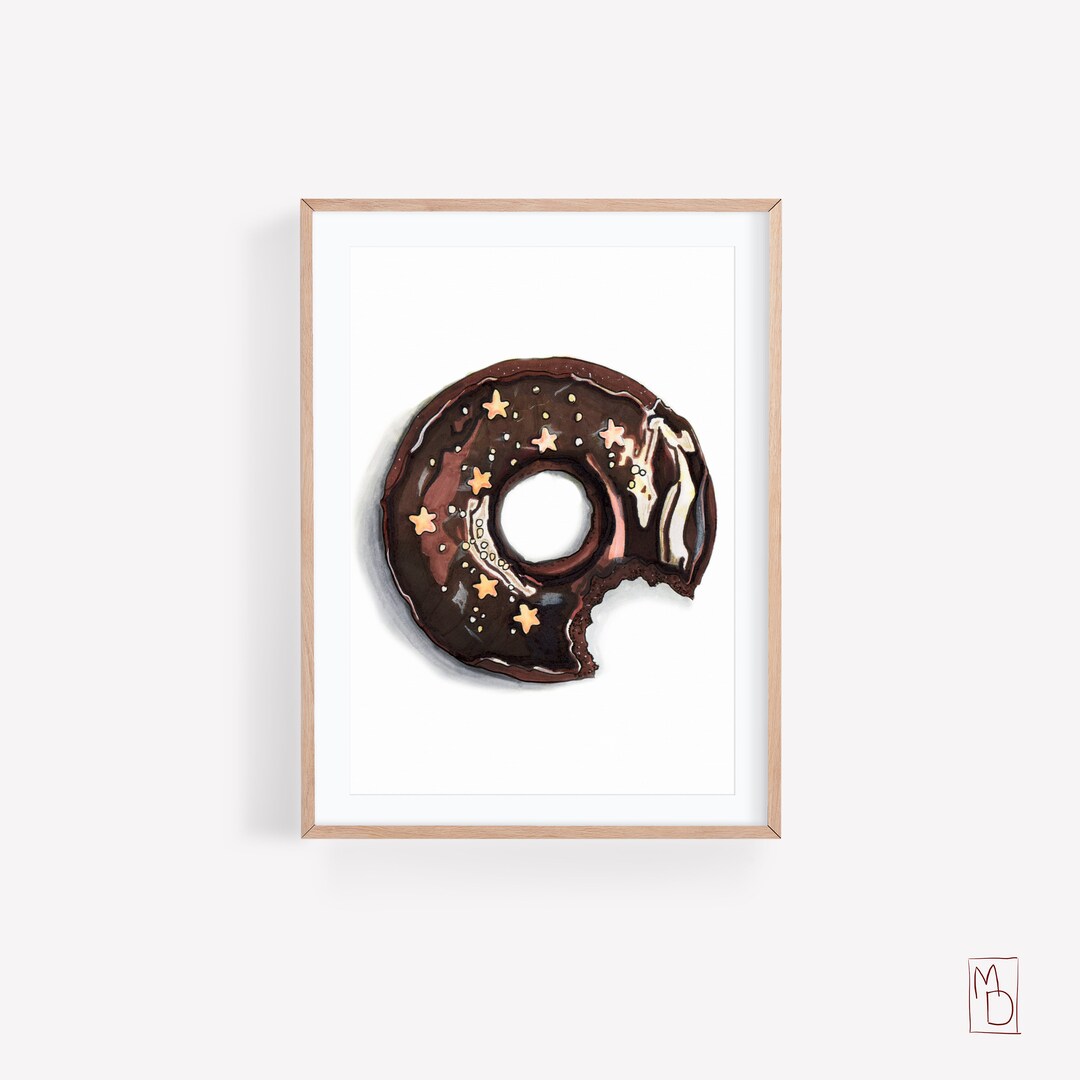 Chocolate Donut Poster, Doughnut Print, Donut Party Idea, Donut ...