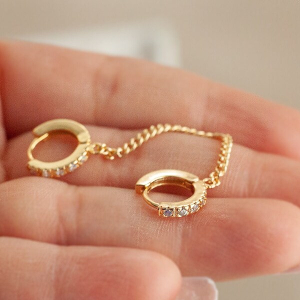 Connected Earrings - Etsy