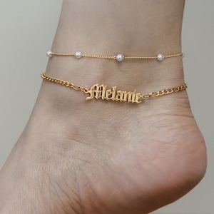 Custom Anklet Etsy