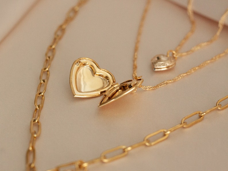 Gold Heart Locket Necklace Big Heart Locket Vintage Locket - Etsy