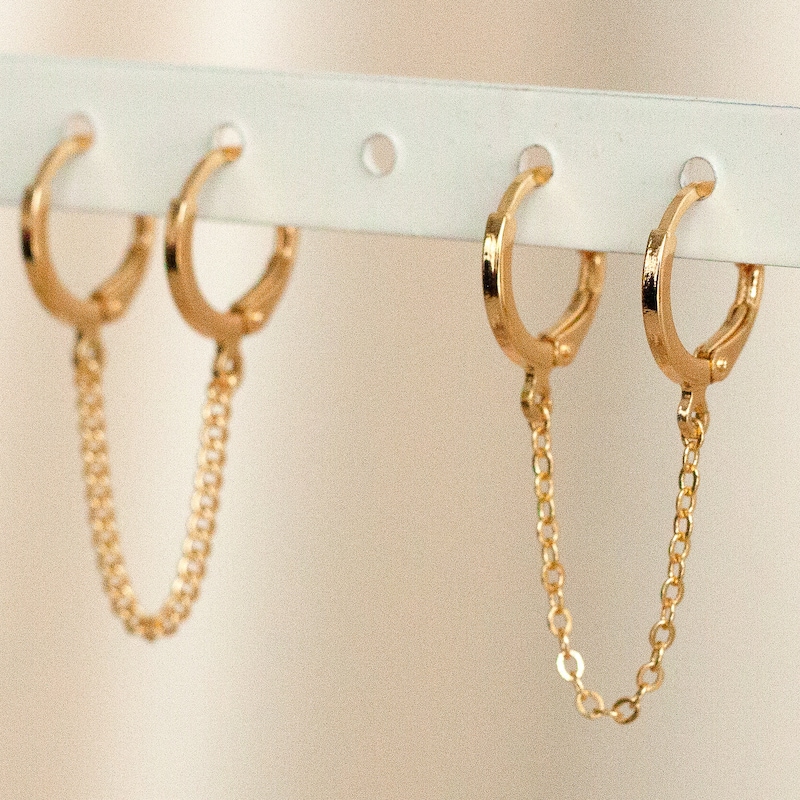 Connected Earrings - Etsy