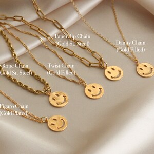 Smile Face Necklace, Smile Necklace, Face Jewelry, Water Resistant ...
