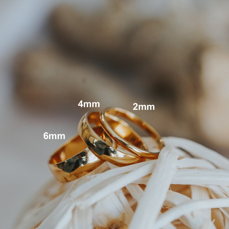 Gold Rings Stackable Rings Wedding Band Ring 2 Finger Ring - Etsy