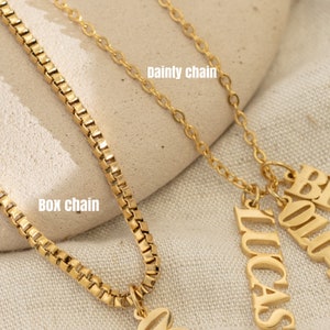 Name Necklace for Men, Multiple Name Necklace for Dad, Custom Nameplate ...