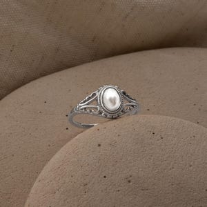 18K Gold Victorian Pearl Ring, Vintage Pearl Ping, Statement Ring ...