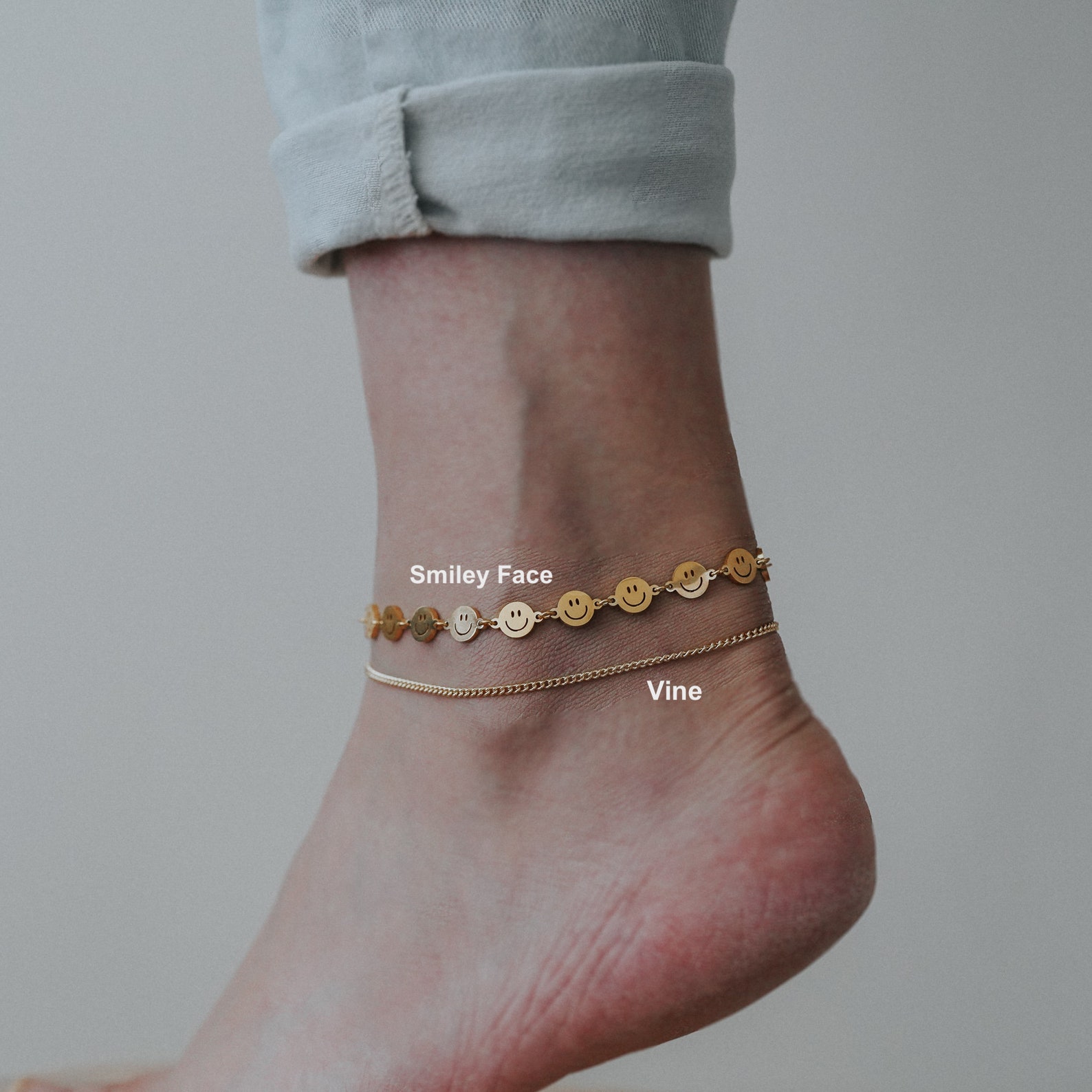 18K Gold Fresh Water Pearl Anklet Beaded Anklet WATERPROOF - Etsy