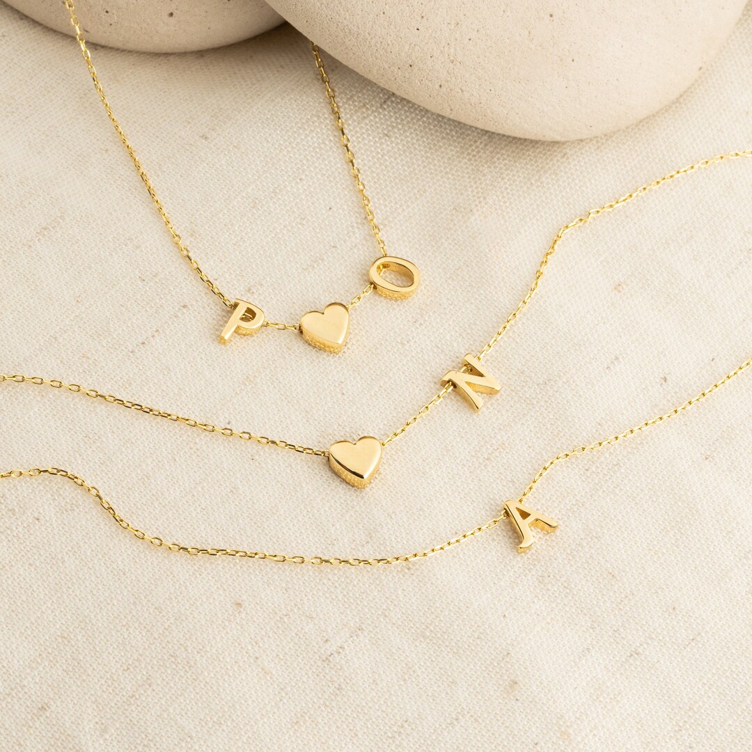 Initial Necklace for Women, Pendant Letter Necklace, Personalized Gifts ...