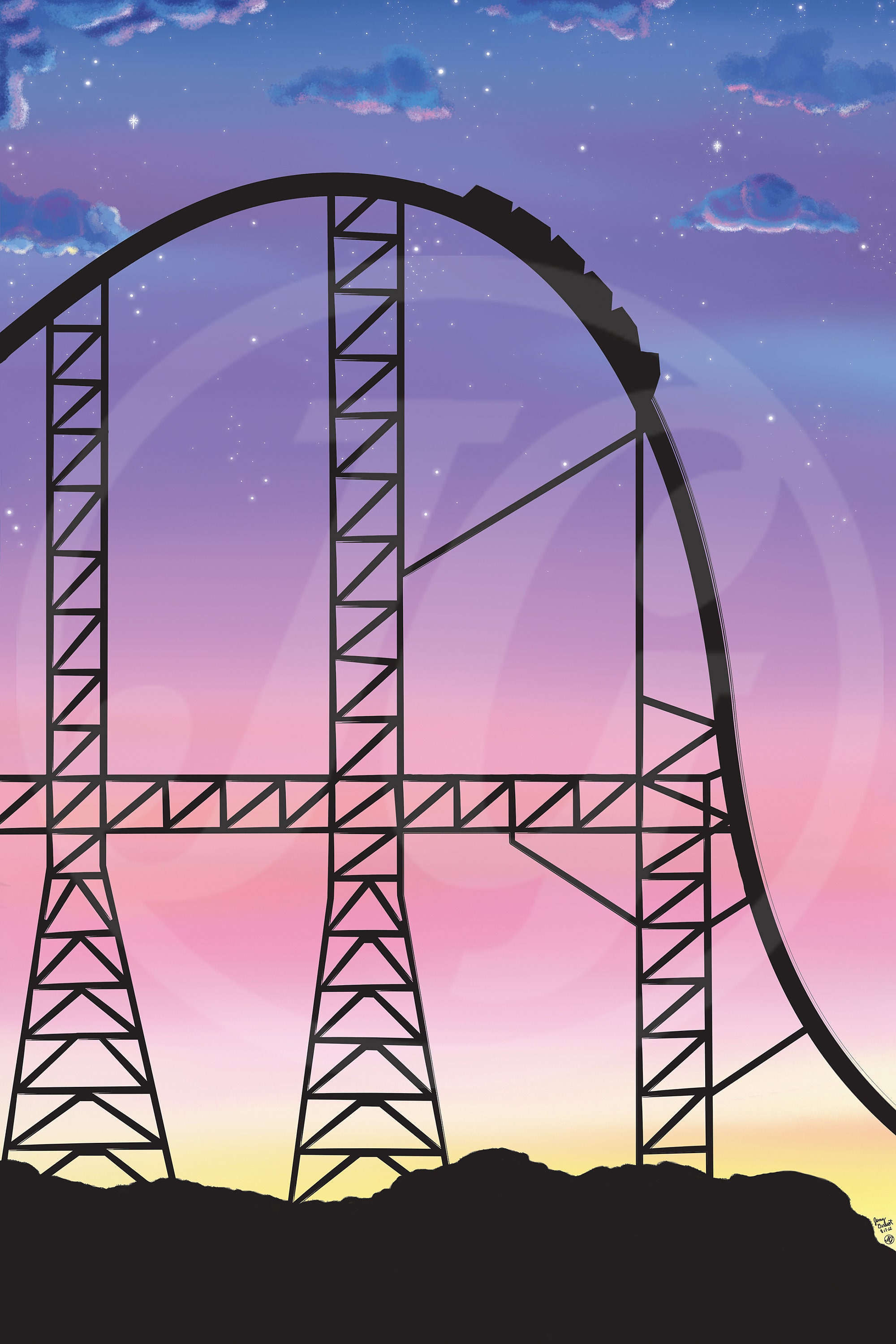 Millennium Force Sunset Print - Etsy