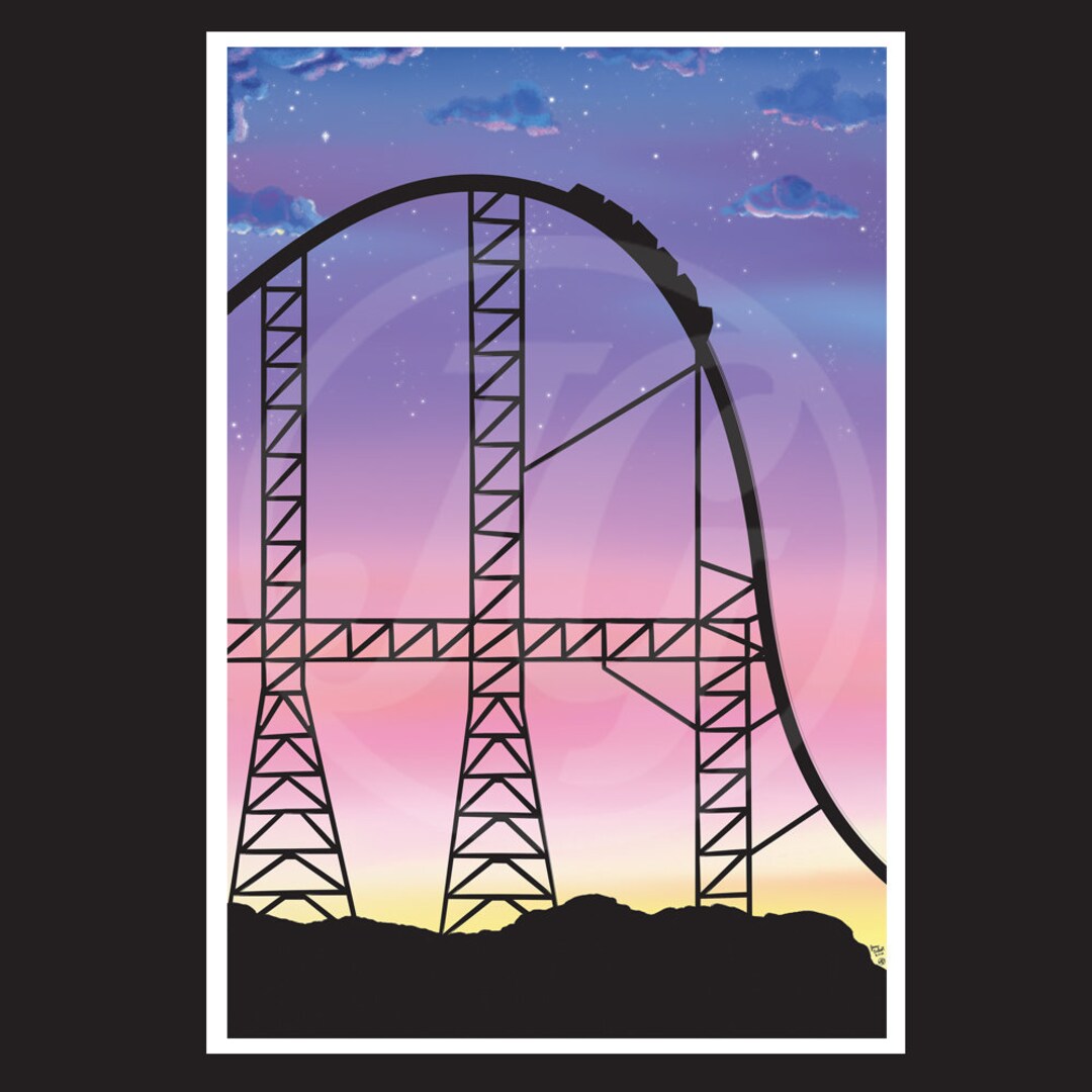 Millennium Force Sunset Print - Etsy