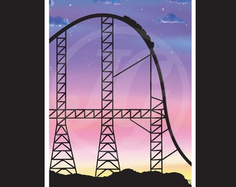 Millennium Force Layout - Cedar Point - USA - Modern Wall Art - Roller ...