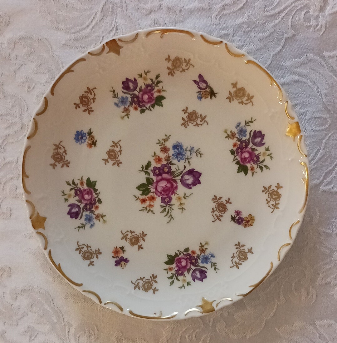 Salad Plates Reichenbach Fine China Floral Plates, Handpainted 7.7/8 ...